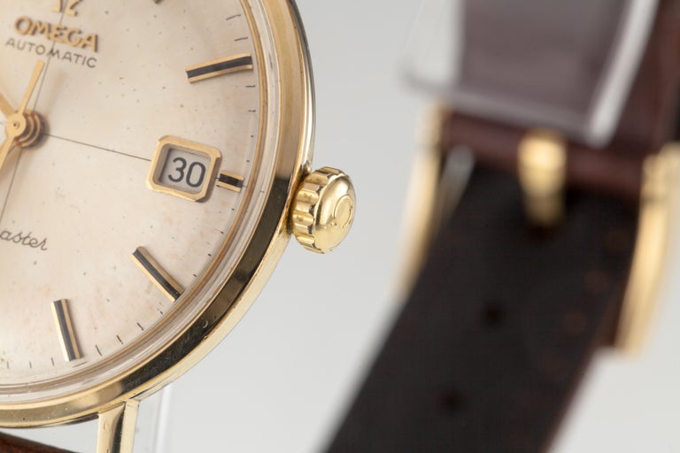 Omega 14k Yellow Gold Seamaster Automatic Men's Watch W/ Date and ...