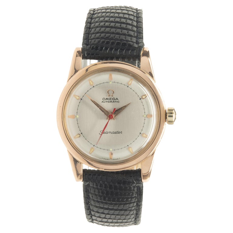 Omega 18 Karat Rose Gold Vintage Seamaster at 1stDibs