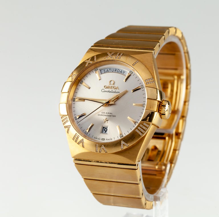Omega 18k Gold Constellation Co-Axial Day-Date Men's Automatic Watch at ...