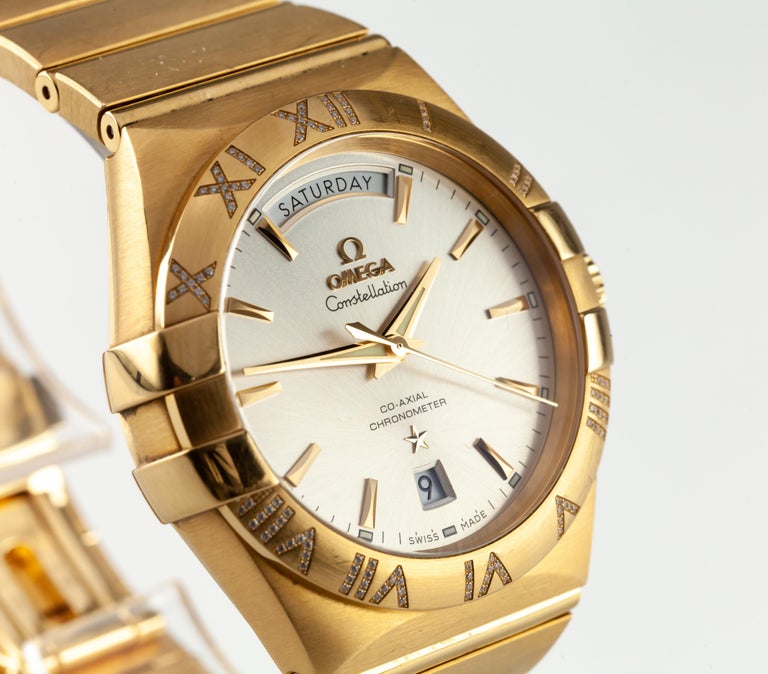 Omega 18k Gold Constellation Co-Axial Day-Date Men's Automatic Watch at ...