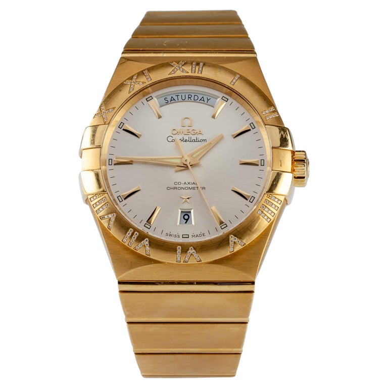 Omega 18k Gold Constellation Co-Axial Day-Date Men's Automatic Watch at ...