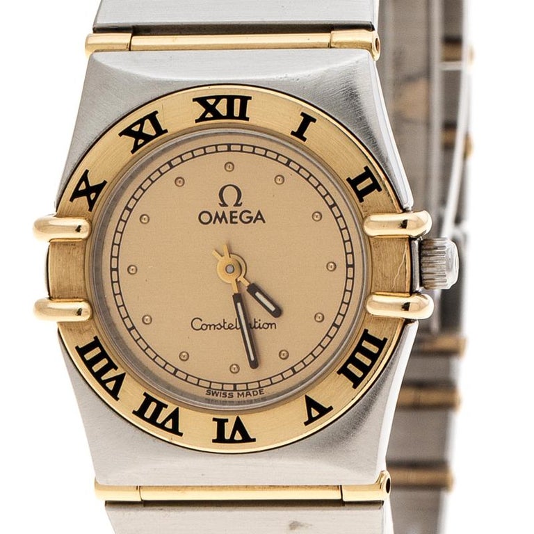 Omega 18K Yellow Gold and Stainless Steel Constellation 795.1080.1 ...