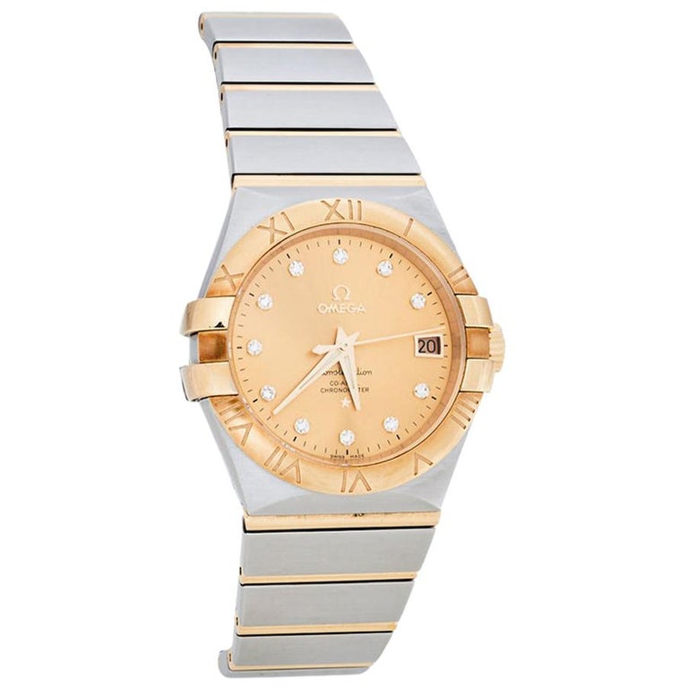 Omega 18K Yellow Gold Constellation Co-Axial Chronometer Men's ...