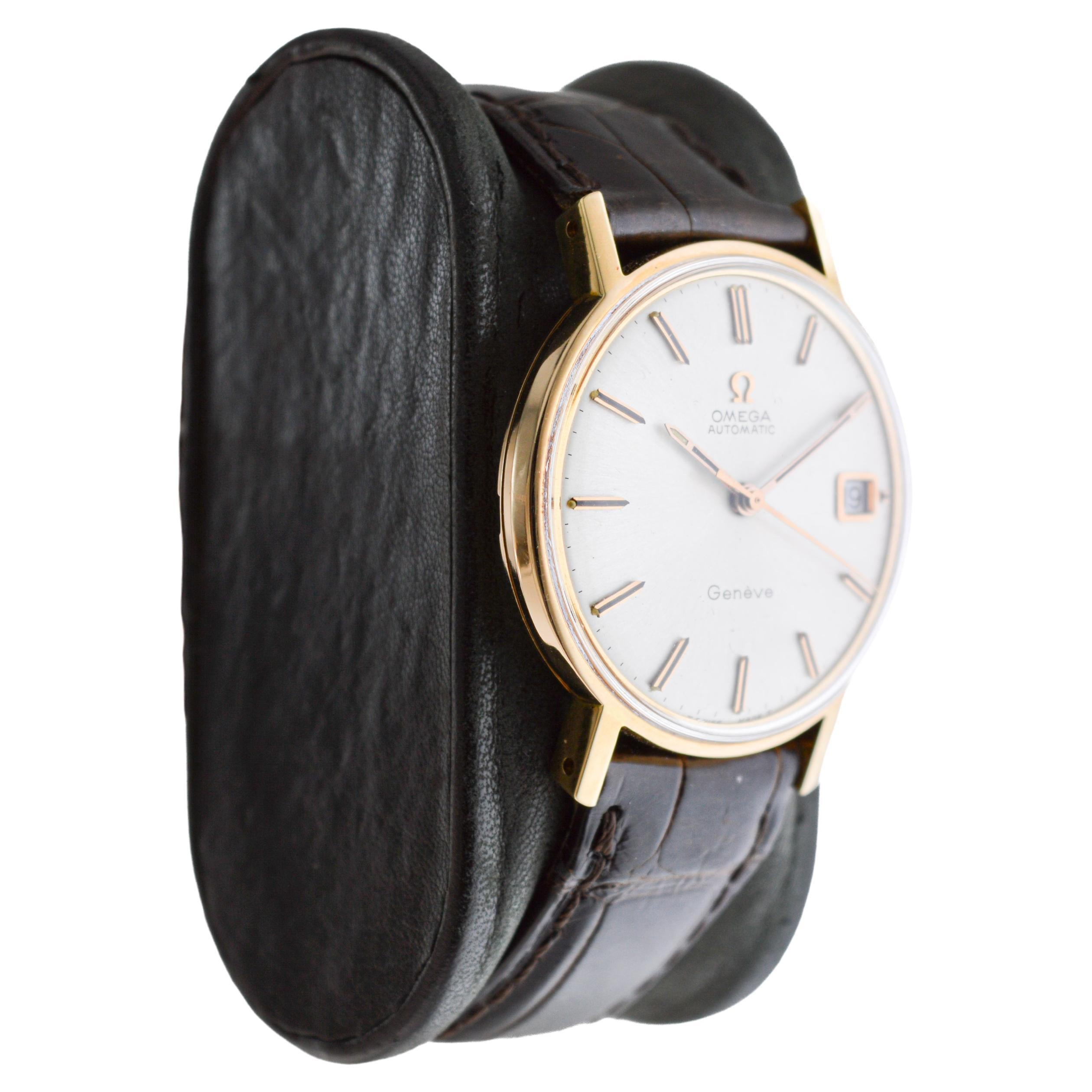 Omega 18Kt Solid Yellow / Rose Gold Automatic Watch with Flawless ...