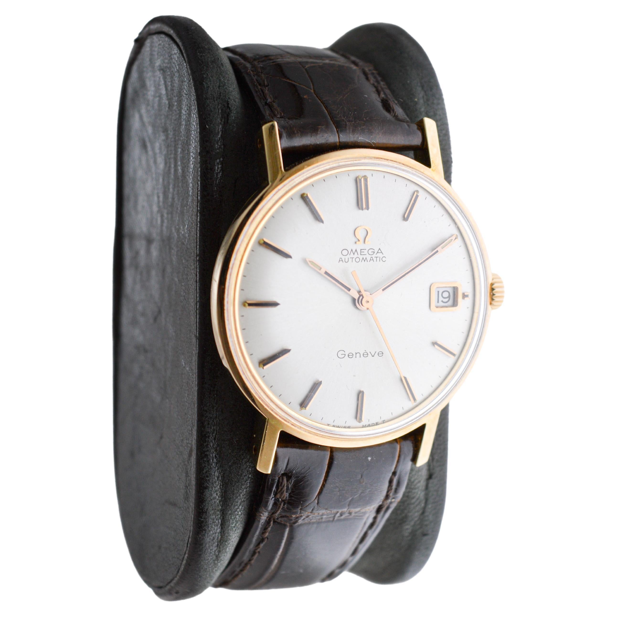 Omega 18Kt Solid Yellow / Rose Gold Automatic Watch with Flawless ...