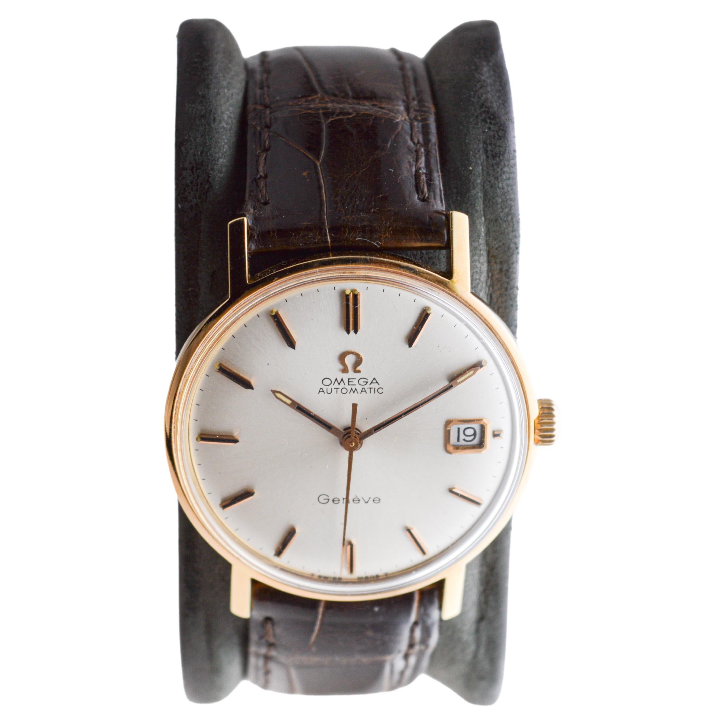 Omega 18Kt Solid Yellow / Rose Gold Automatic Watch with Flawless ...