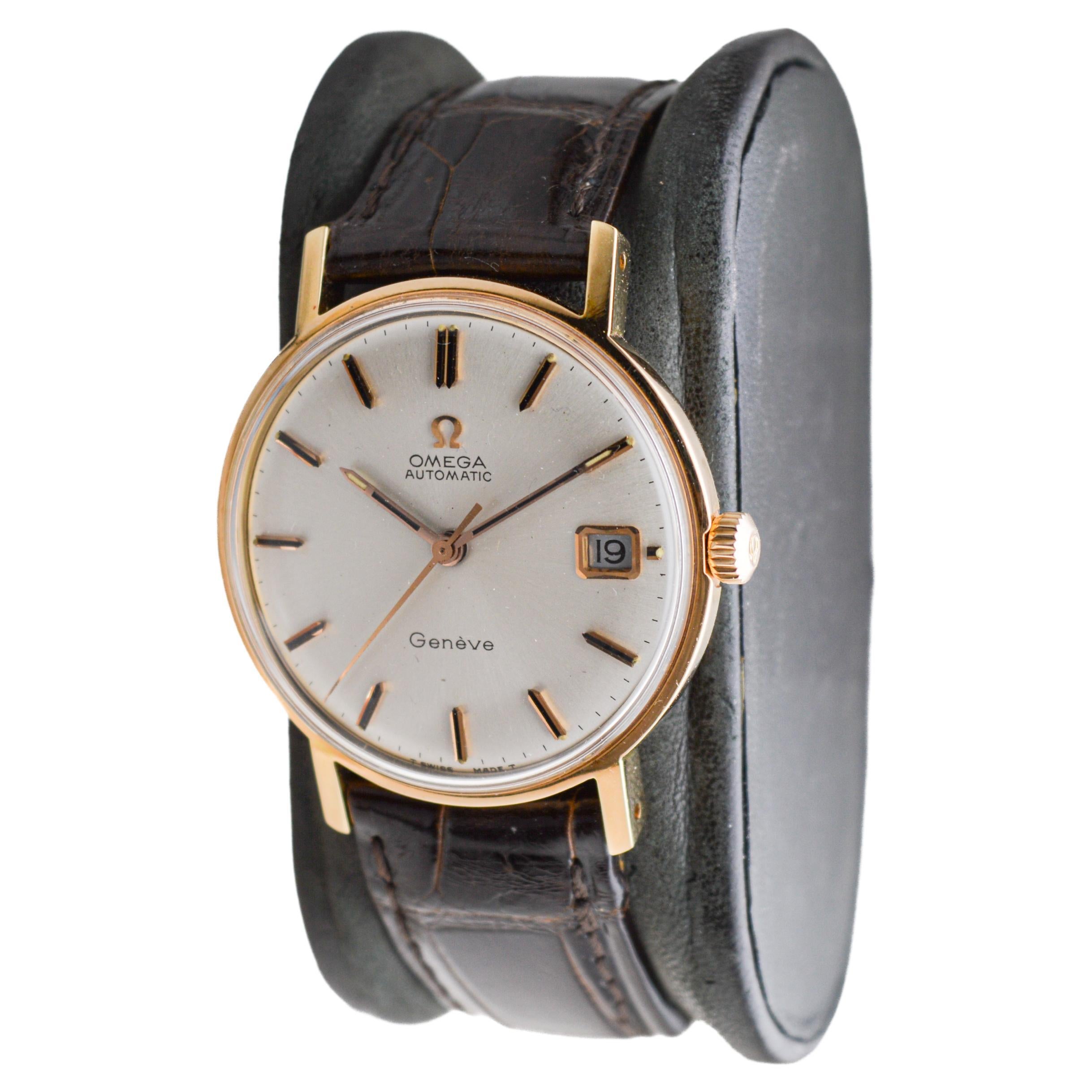 Omega 18Kt Solid Yellow / Rose Gold Automatic Watch with Flawless ...