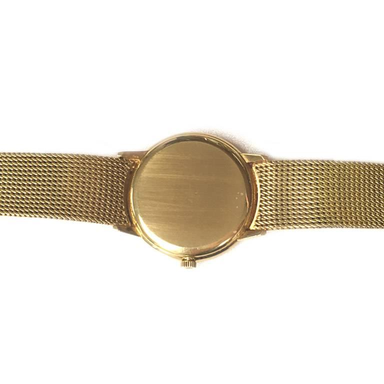 Omega 18 Karat Yellow Gold Mesh with Pink Dial Unisex Movement ...