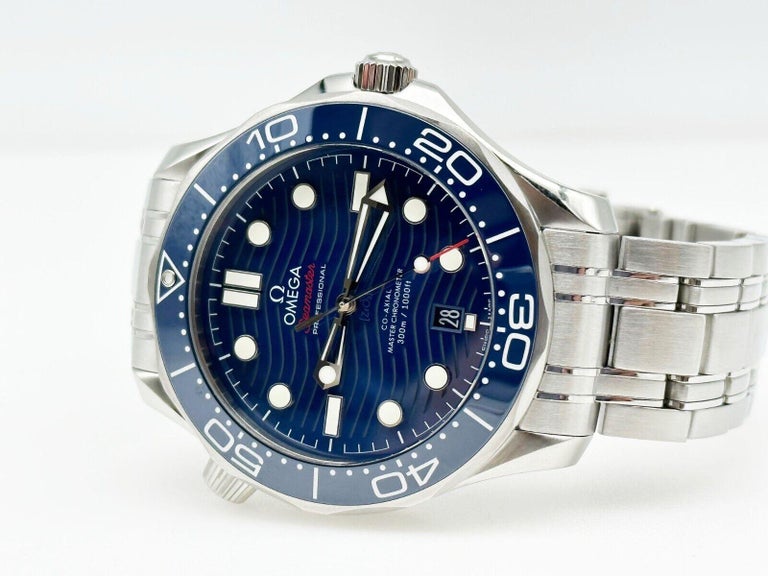 Omega 210.30.42.20.03.001 Seamaster Automatic Blue Dial Stainless Box ...