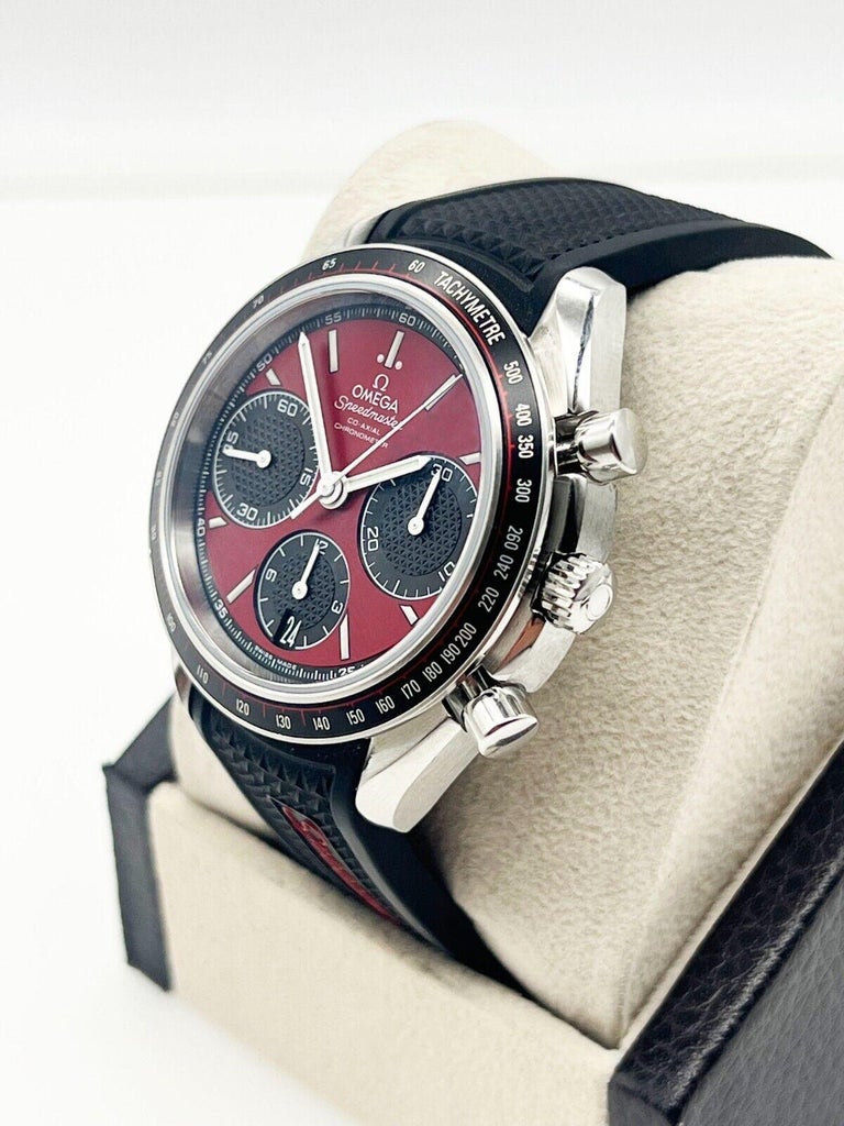 Omega 326.32.40.50.11.001 Speedmaster Racing Chronometer Red Dial Steel ...