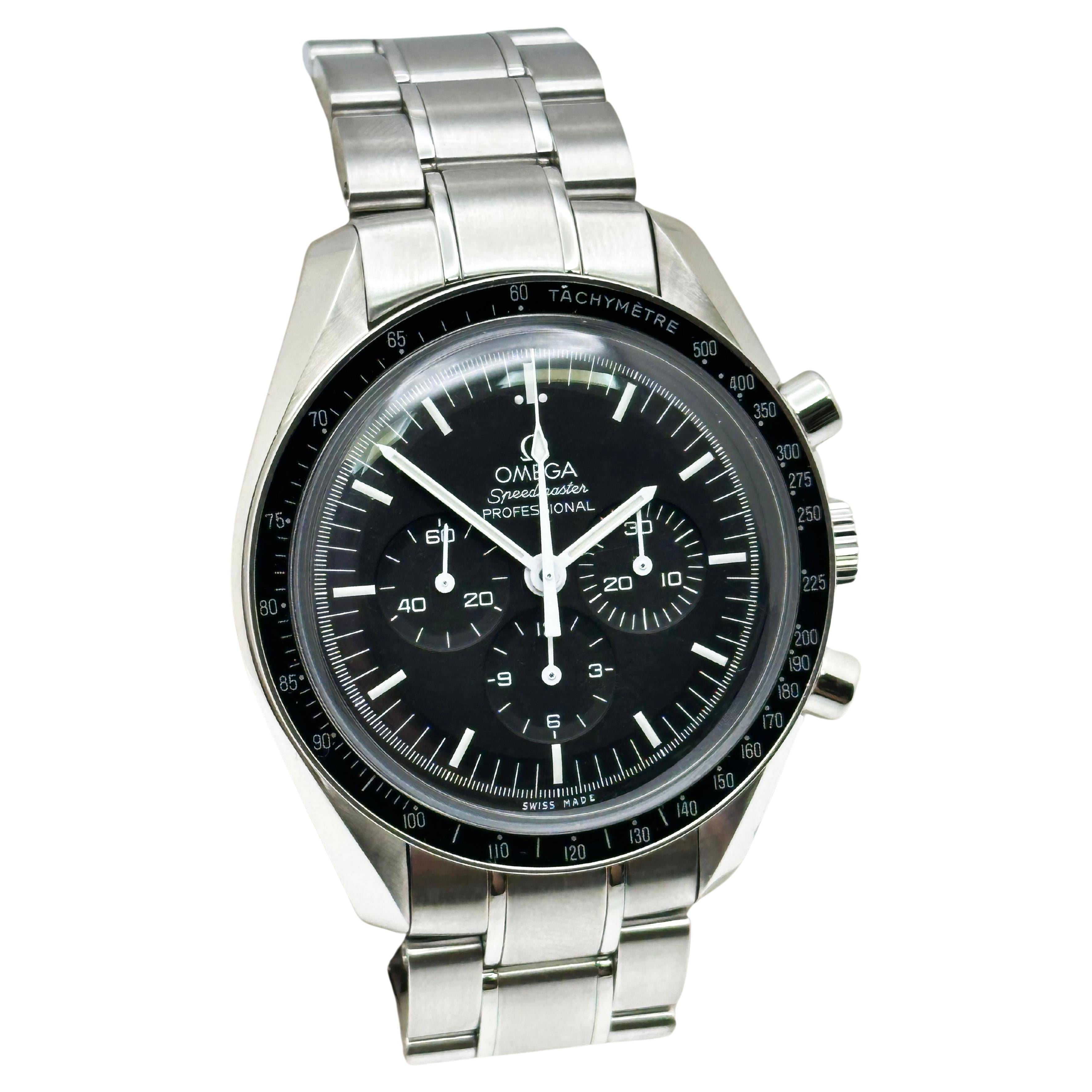 Omega Speedmaster With Stainless-Steel Bezel and Black Dial For Sale at ...