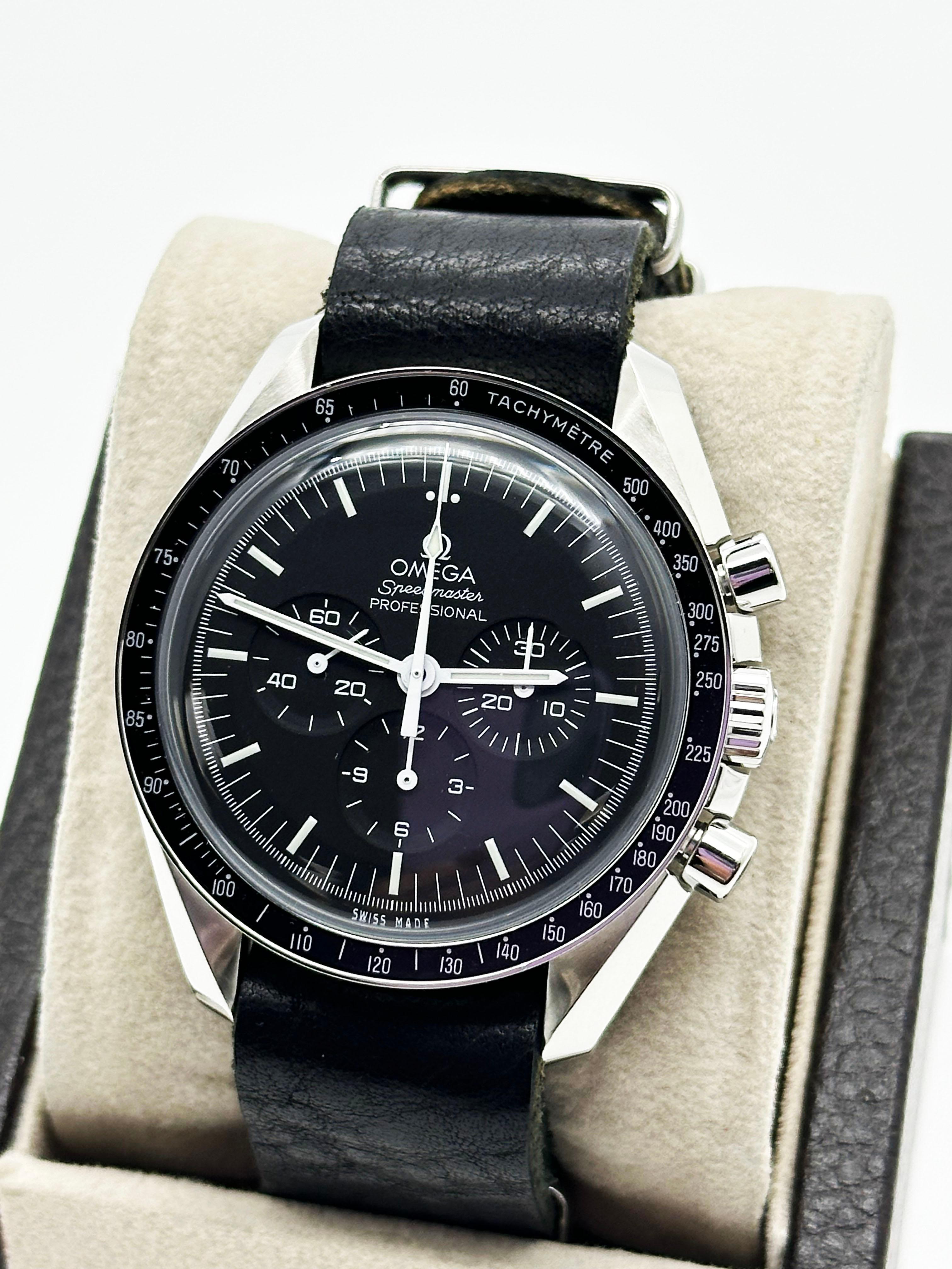 Omega 3570.50.00 Speedmaster Moonwatch Stainless Steel Leather For Sale ...