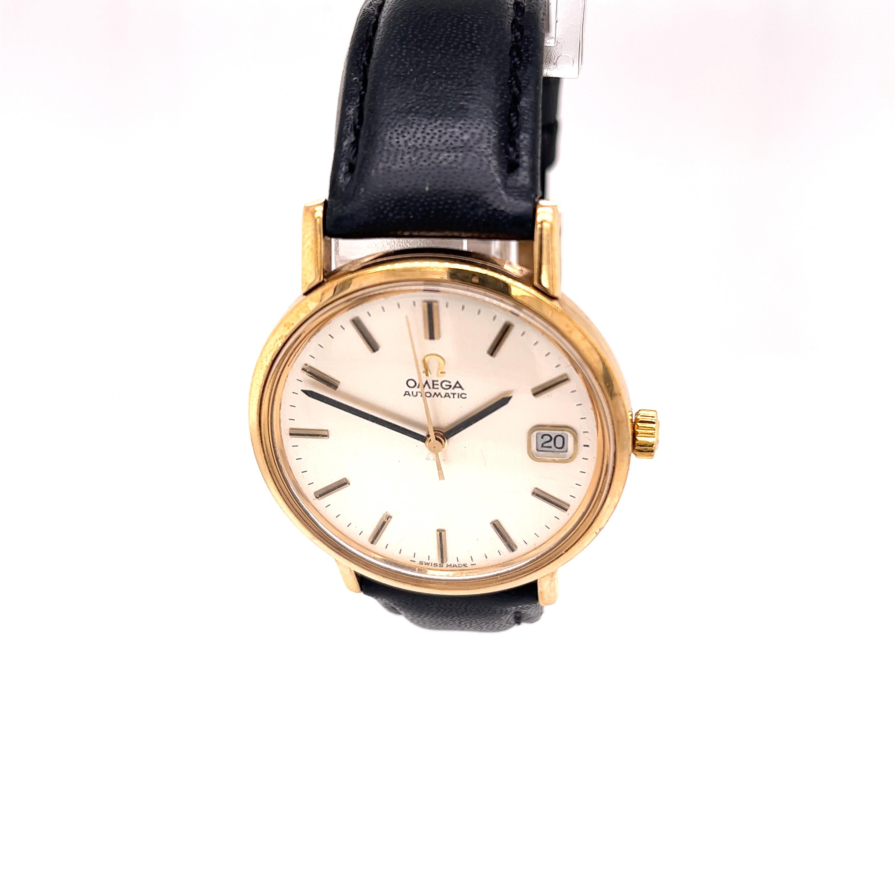 Omega 9ct Gold Vintage Gents Watch Automatic 35mm Case For Sale at ...