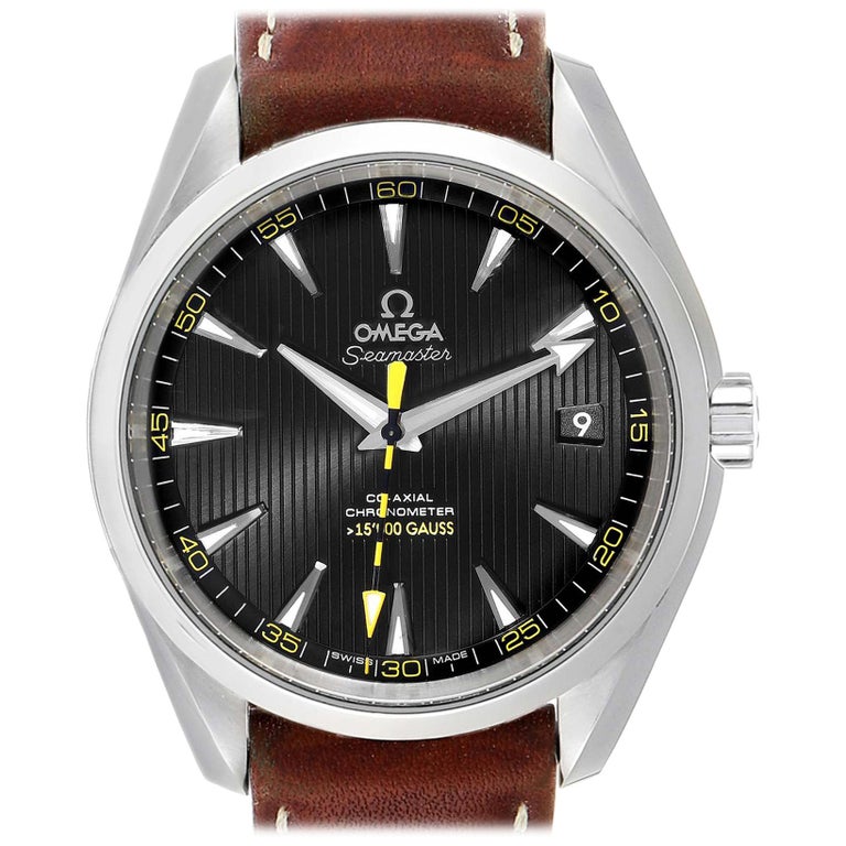 Omega Aqua Terra Co-Axial 5000 Gauss Yellow Hand Watch 231.12.42.21.01 ...