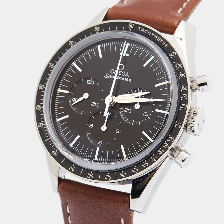 Omega Black Speedmaster Moonwatch 'First Omega In Space' Wristwatch 39. ...