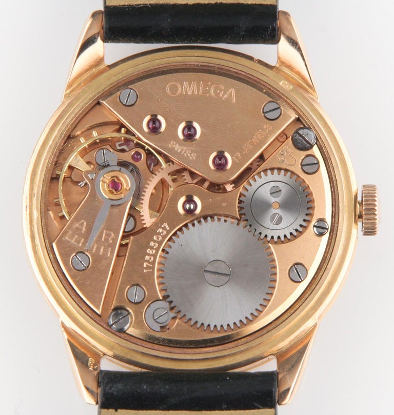 Omega Calibre 267 Vintage 18 Karat Rose Gold 17 Jewels Men’s Wristwatch ...