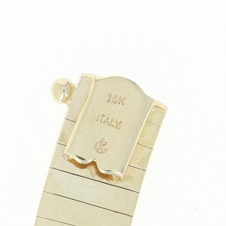 Omega Chain Choker Necklace, 14 Karat Yellow Gold Box Clasp, Italy at ...