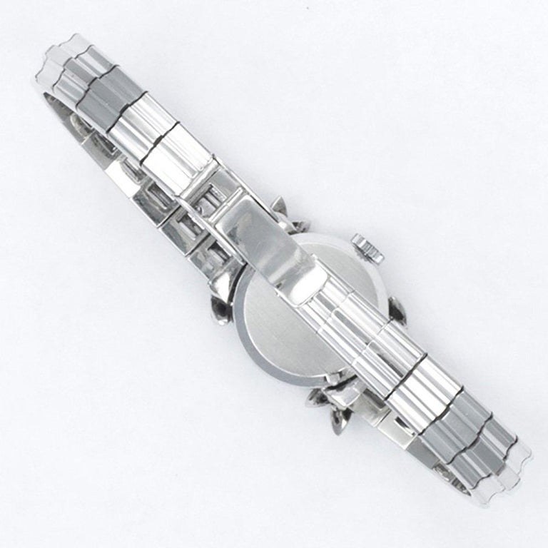 Omega Cocktail Watch in 18k White Gold with Diamond Accents, circa 1950 ...