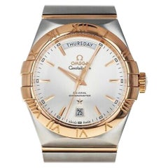 Omega Constellation Steel Gold Diamonds Automatic Mens Watch 123.25.38 ...