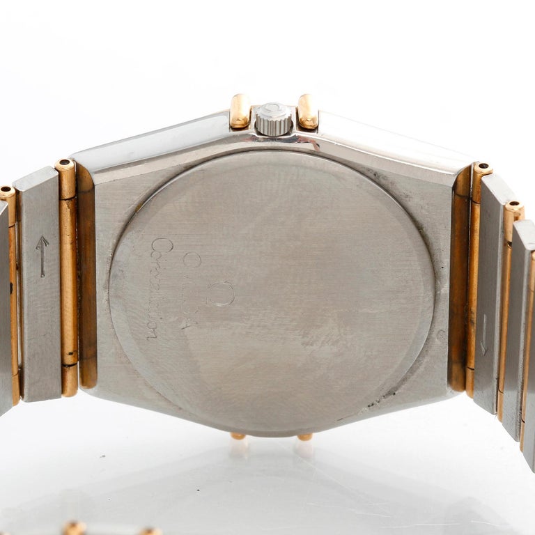 Omega Constellation 2-Tone Diamond Watch at 1stDibs | omega 2 tone watch