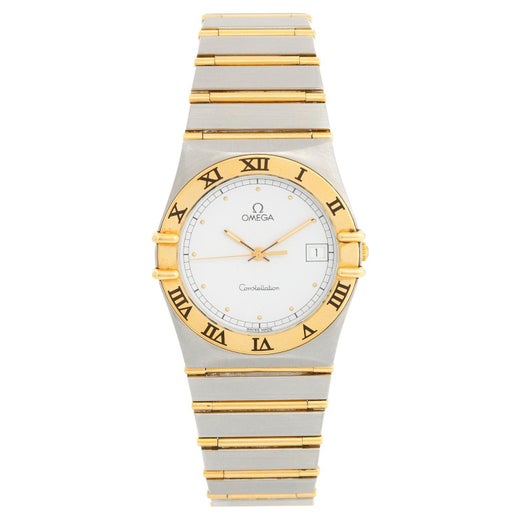 Omega Ladies Platinum Diamond Set Vintage Wristwatch at 1stDibs
