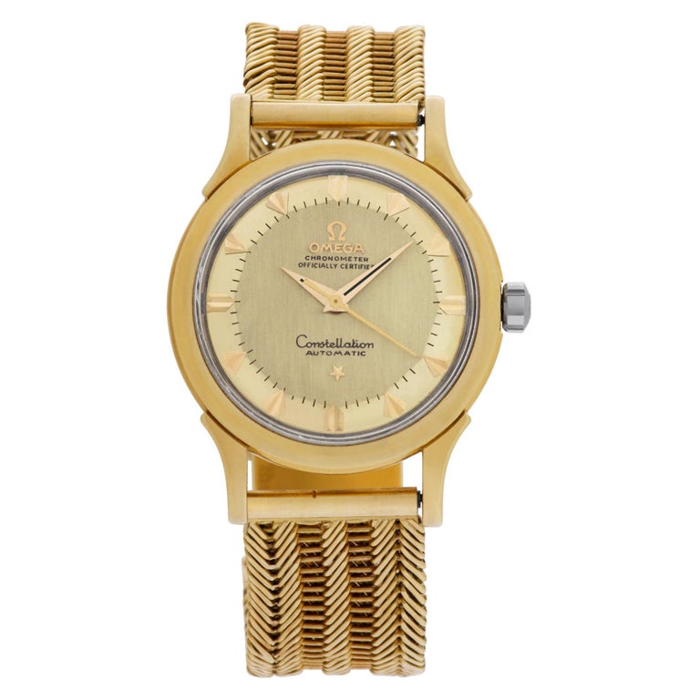 Omega Constellation 2852/2853 18k Gold Dial Automatic Watch at 1stDibs