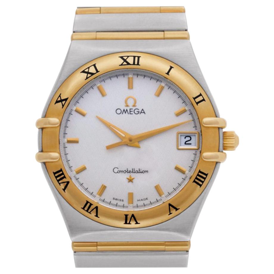 Omega Constellation 3961201 18 Karat Yellow Gold White Dial Quartz ...