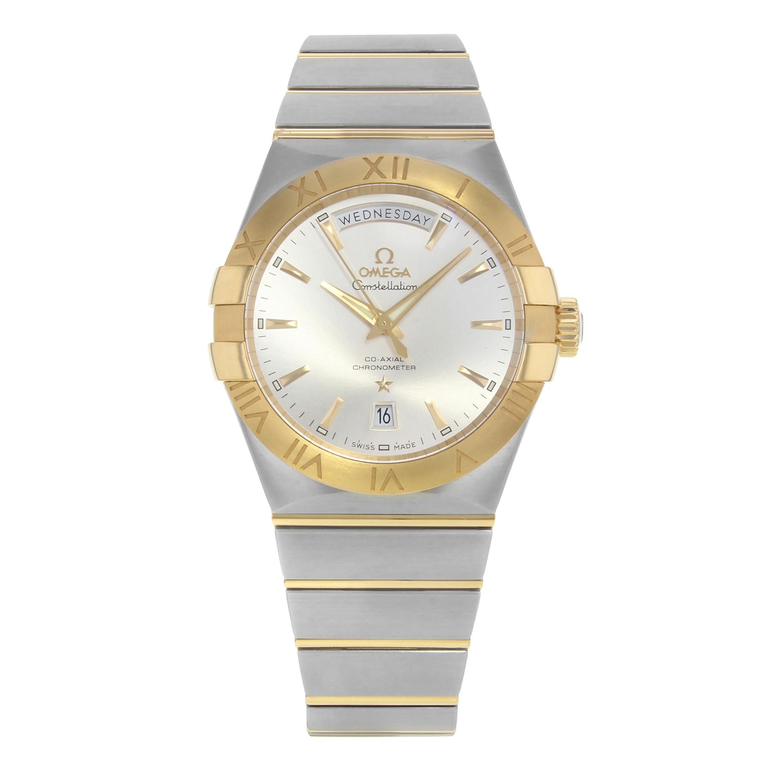 Omega Constellation Day Date Steel Yellow Gold 123.20.38.22.02.002 New ...