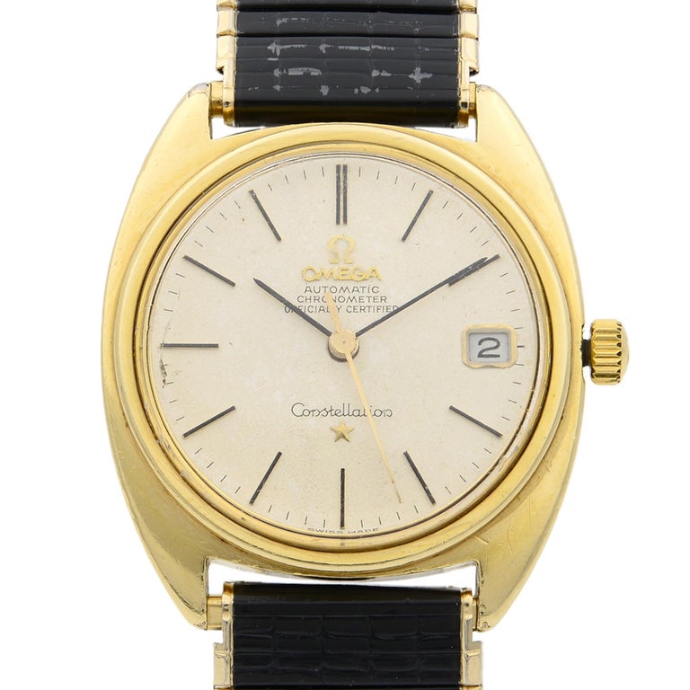 Omega Constellation Gold Plated Steel Silver Dial Automatic Men's Watch ...
