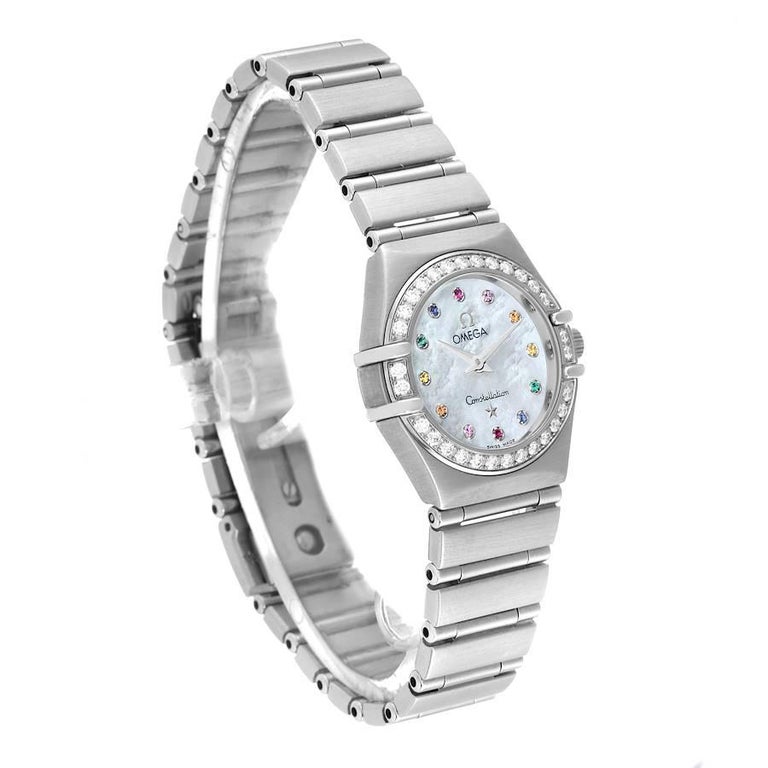 Omega Constellation Iris Steel Multi Stone Ladies Watch 1460.79.00 For ...