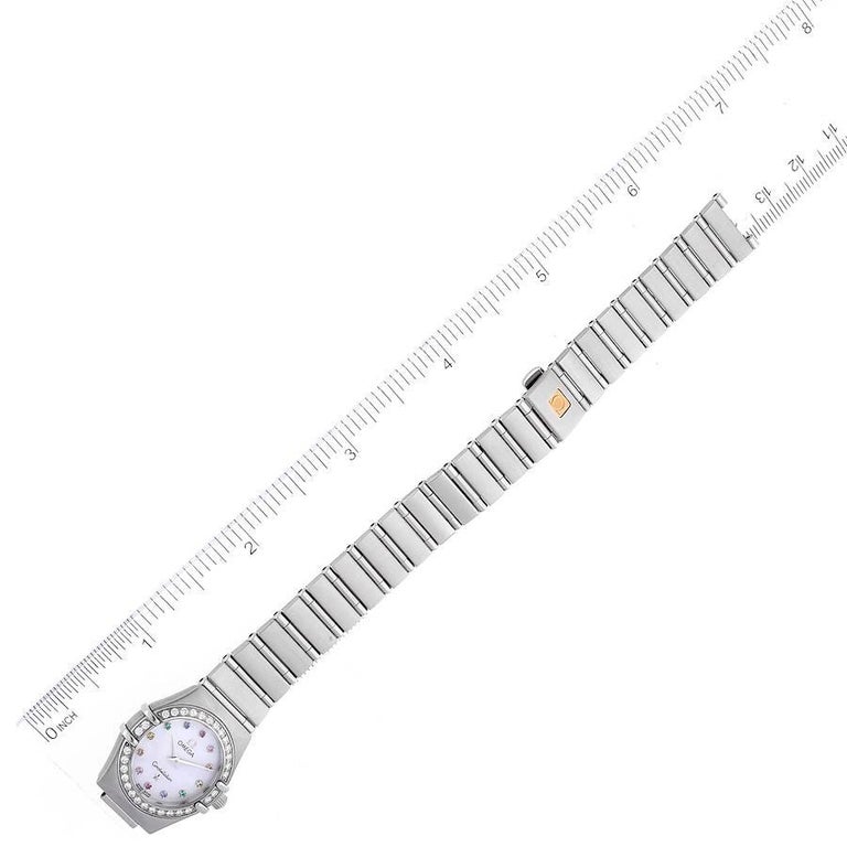Omega Constellation Iris Steel Multi Stone Ladies Watch 1460.79.00 For ...