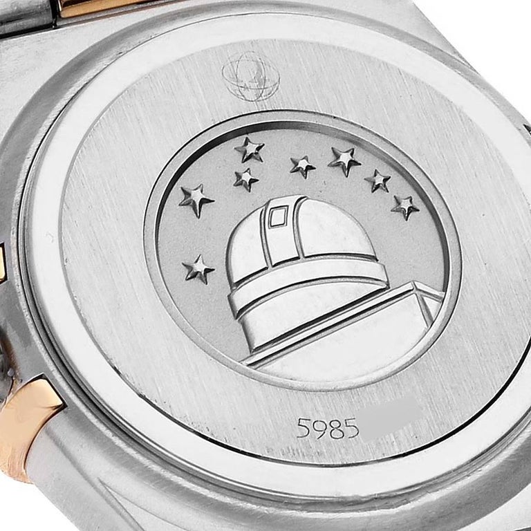 Omega Constellation Iris Steel Rose Gold MOP Diamond Ladies Watch 1360. ...