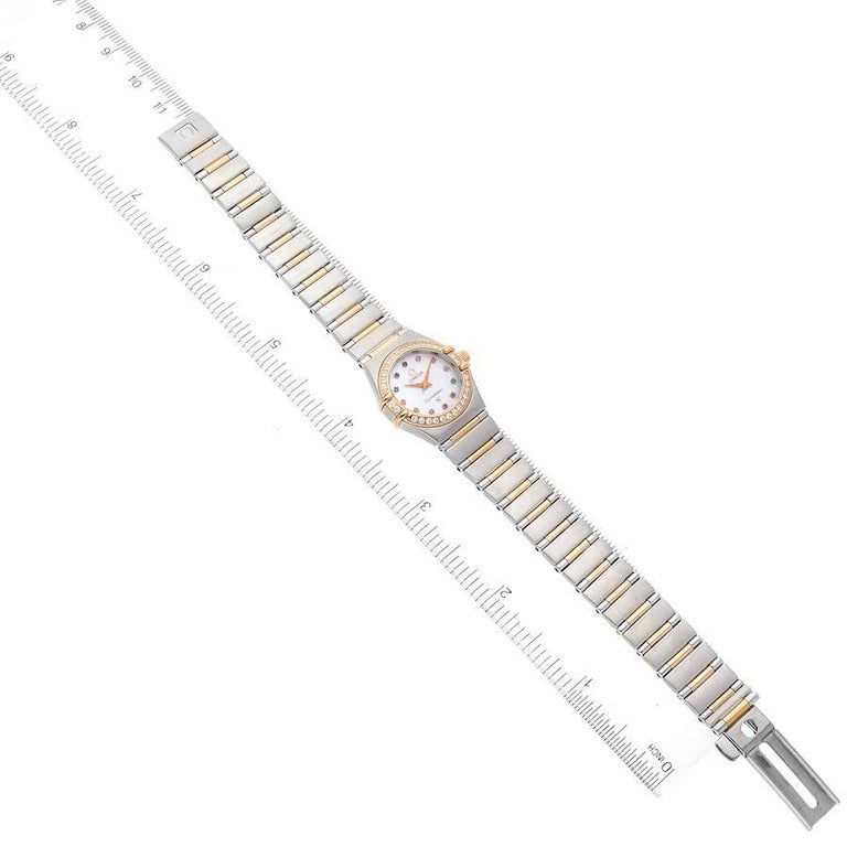 Omega Constellation Iris Steel Rose Gold MOP Diamond Ladies Watch 1360. ...