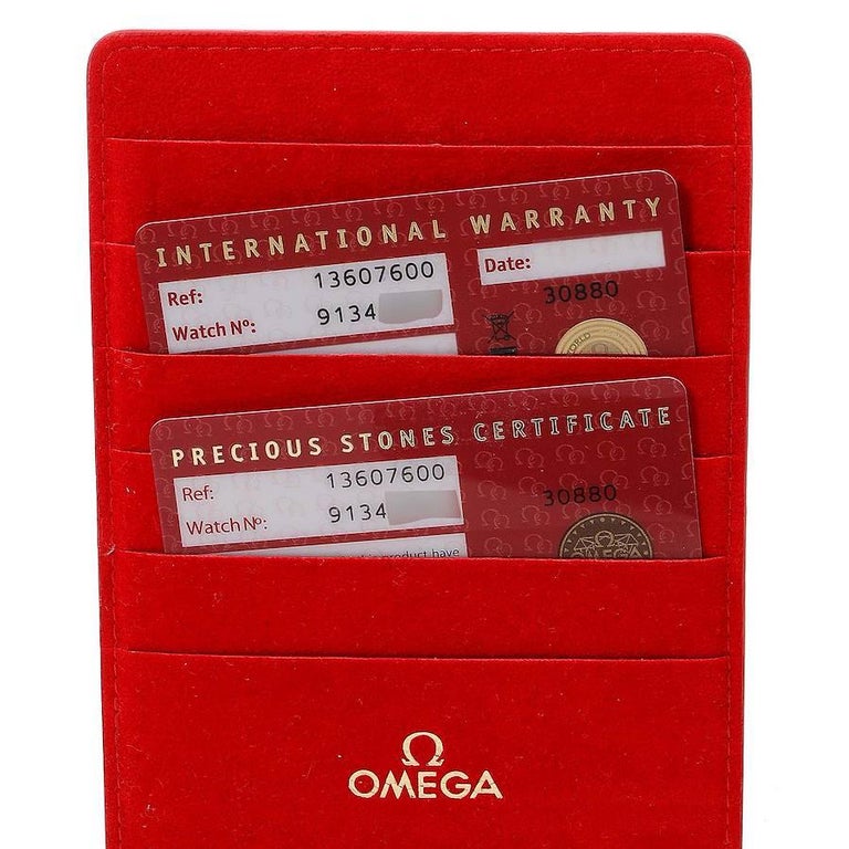 Omega Constellation Mini Steel Rose Gold Diamond Watch 1360.76.00 Box ...