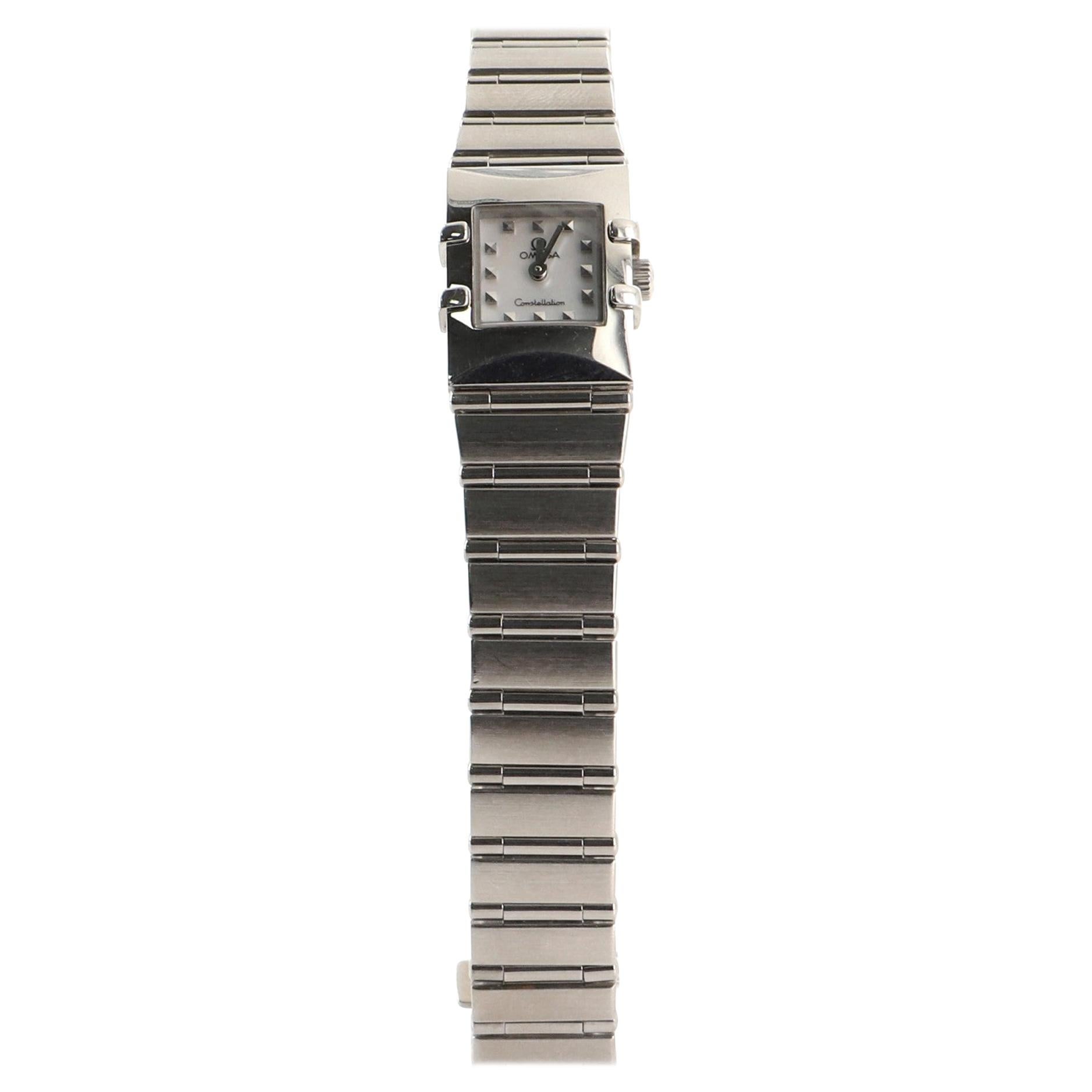 Omega Constellation Quadra Quartz Watch Stainless Steel and Mother of ...