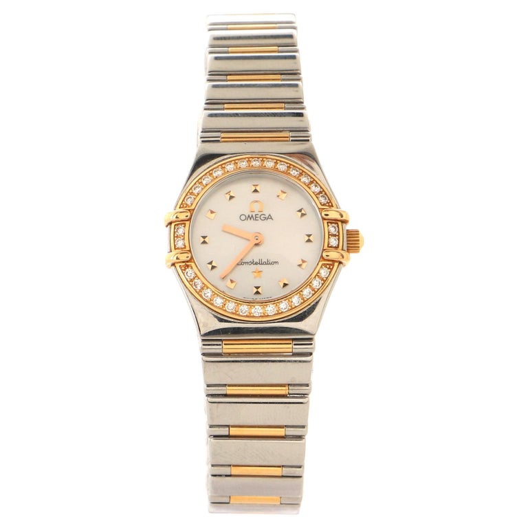 Omega Constellation Quartz Watch Stainless Steel and Rose Gold with ...