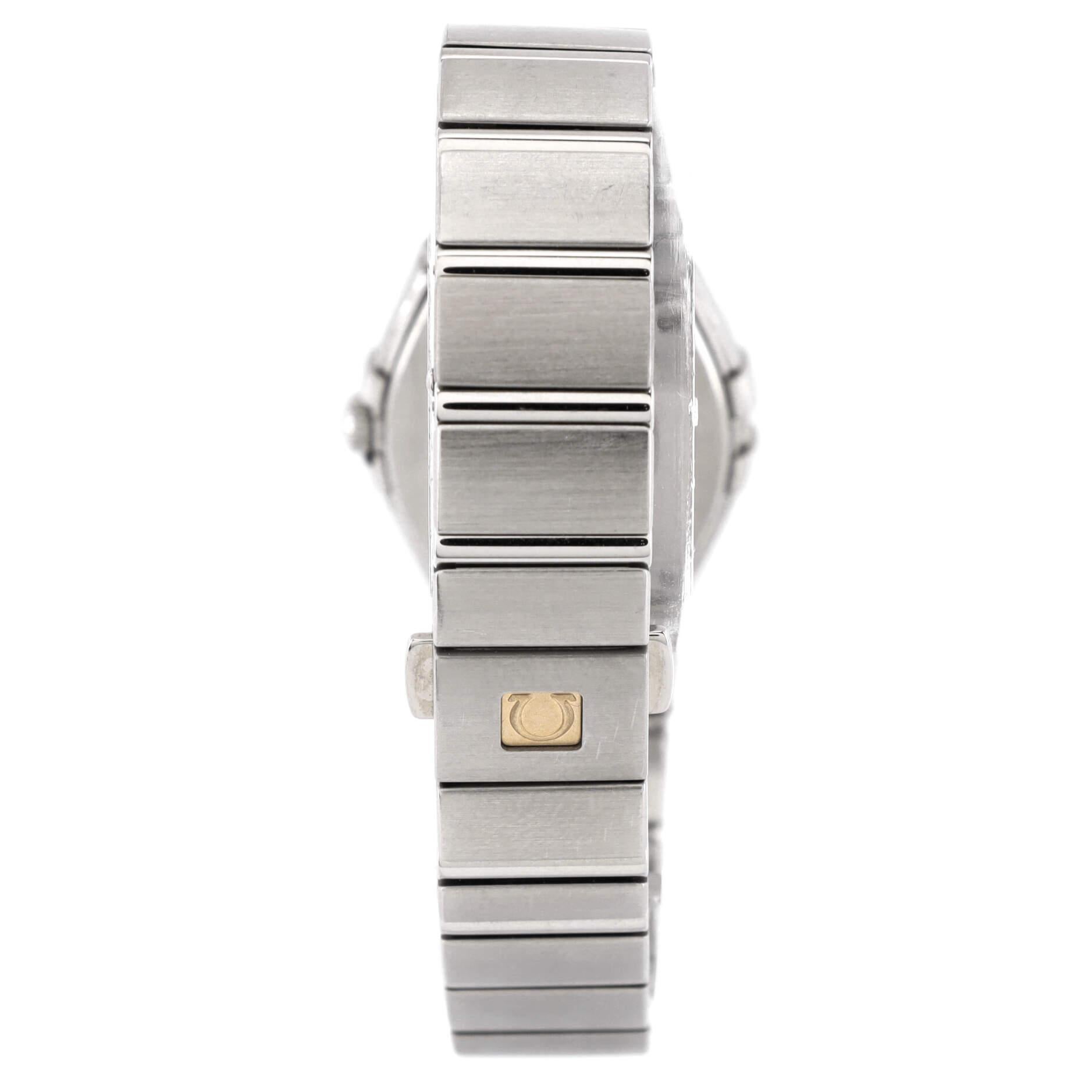 Omega Constellation Quartz Watch Stainless Steel with Diamond Bezel and ...