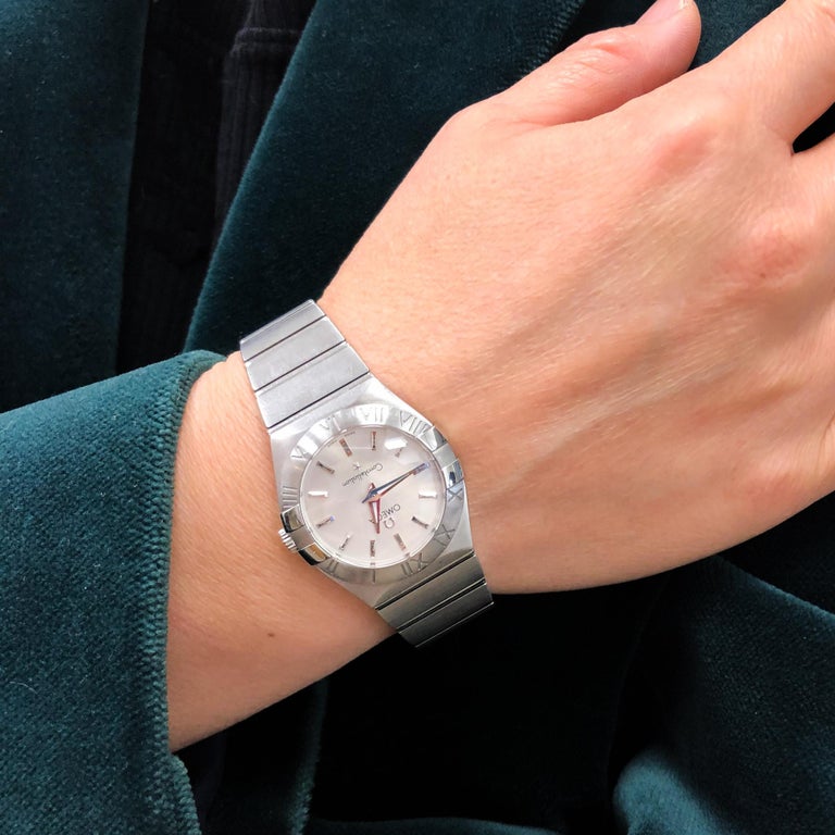 Omega Constellation Silver Dial Steel Timepiece For Sale at 1stDibs