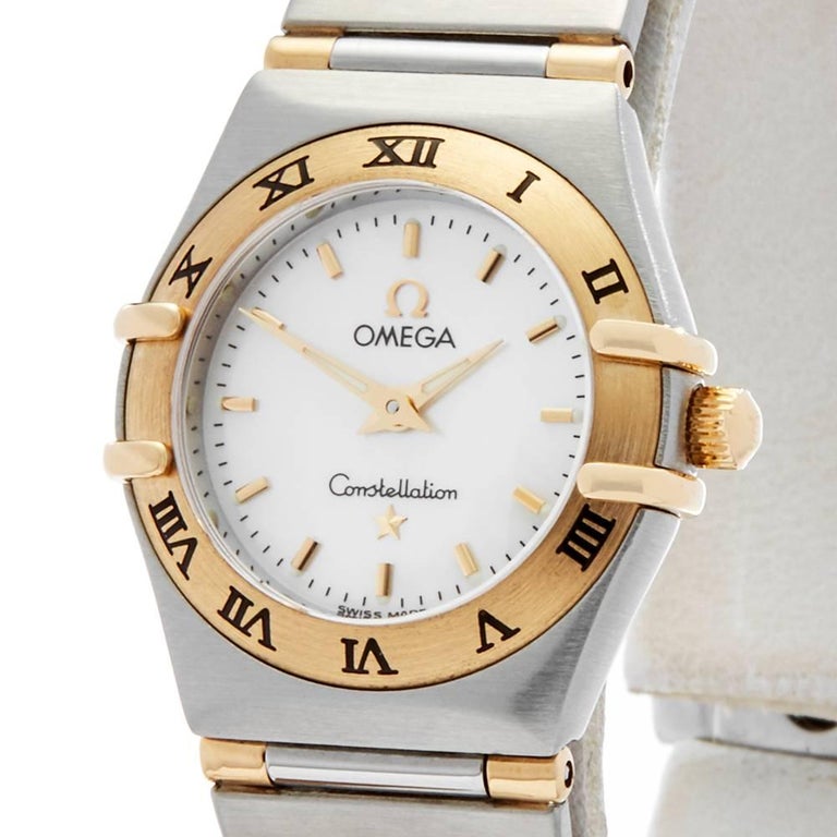 Omega Constellation Stainless Steel and 18 Karat Yellow Gold Women's ...