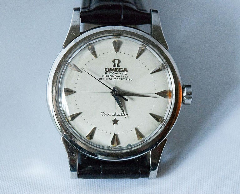 Omega Constellation Steel Screw back Case Original dial For Sale at 1stDibs