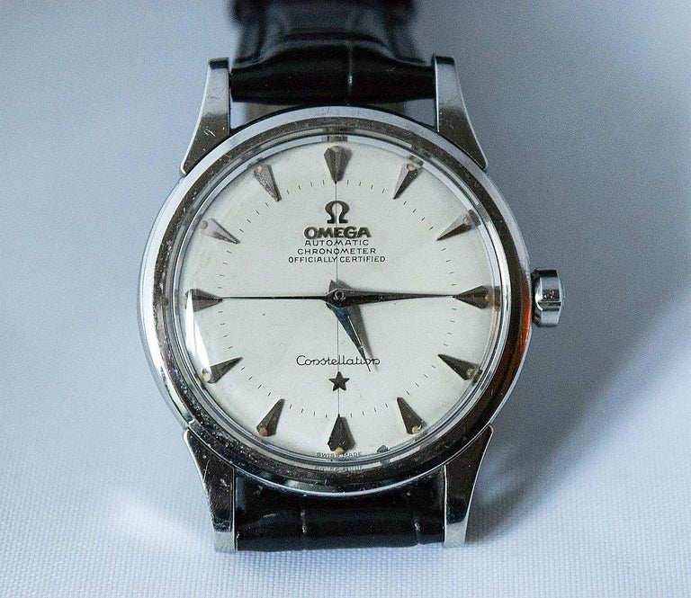 Omega Constellation Steel Screw back Case Original dial For Sale at 1stDibs