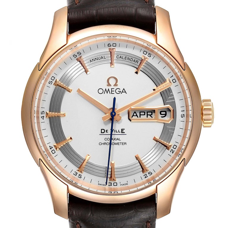 Omega DeVille Hour Vision 18k Rose Gold Watch 431.63.41.22.02.001 ...