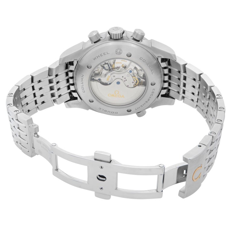 Omega DeVille Rattrapante Steel Black Dial Mens Watch 422.10.44.51.06 ...