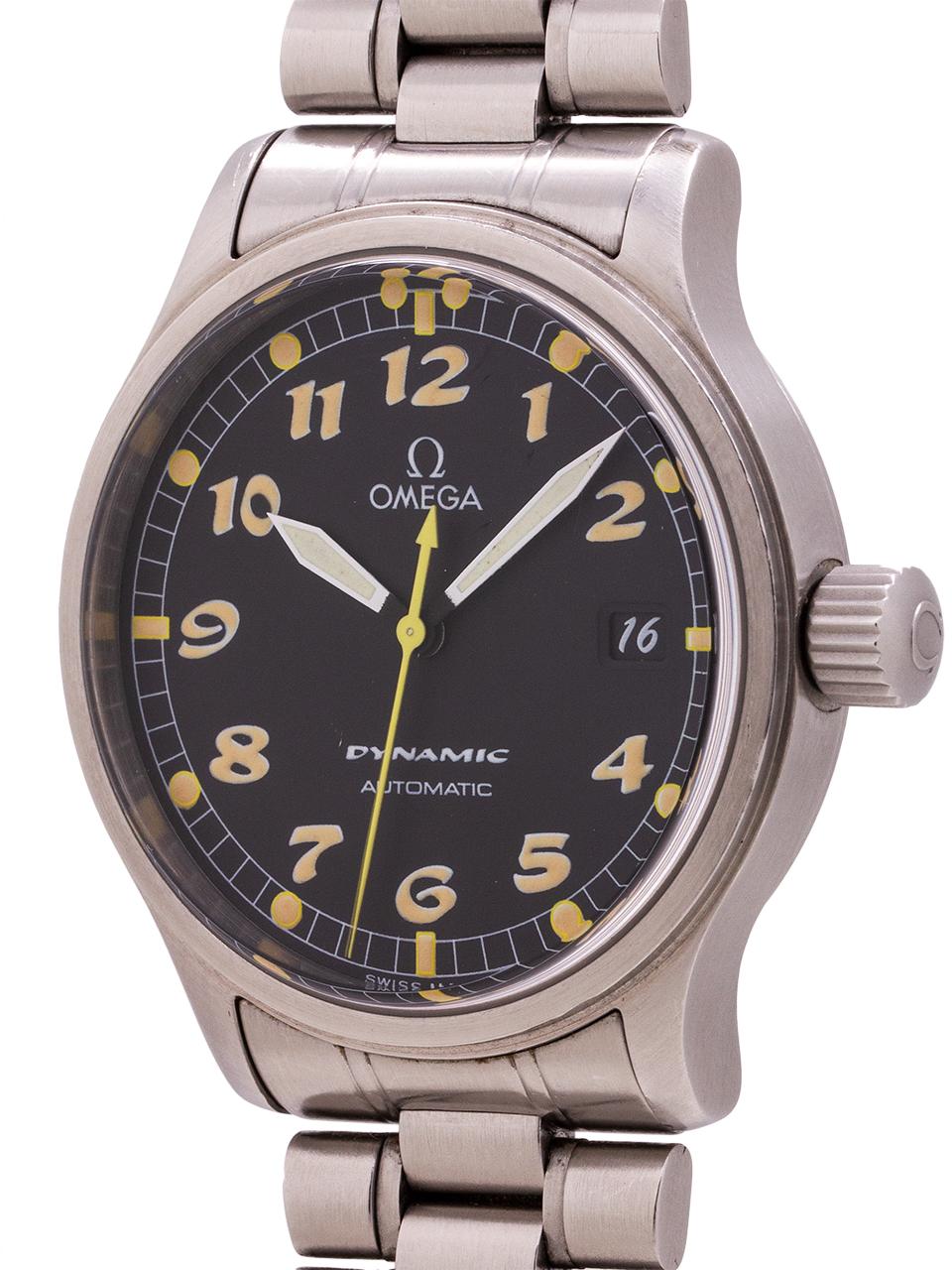 Omega Dynamic Stainless Steel Watch circa 1995 with Warranty Card at ...