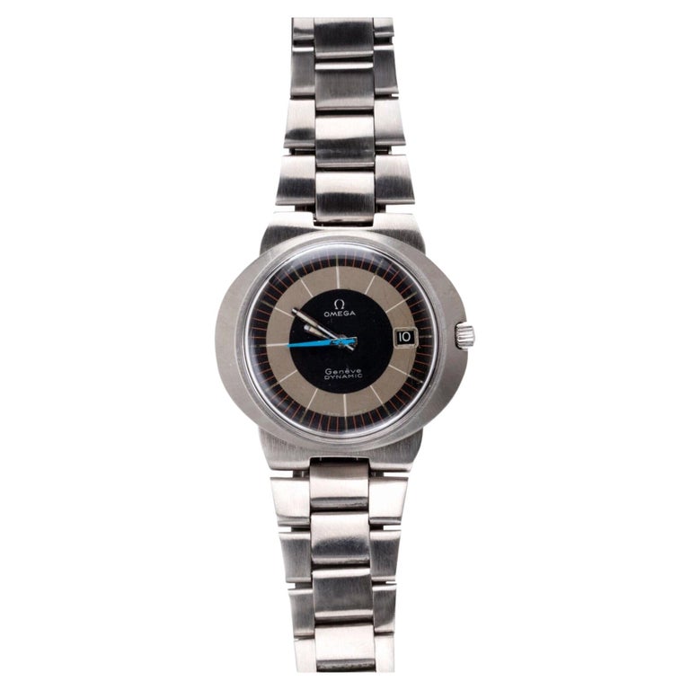Omega Dynamic Vintage C. 1960s Watch W/ Tricolored Dial at 1stDibs