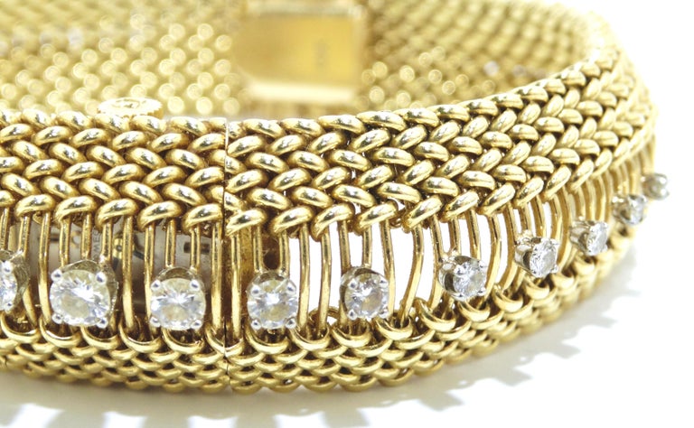 Omega Gold and Diamond Bracelet Watch For Sale at 1stDibs