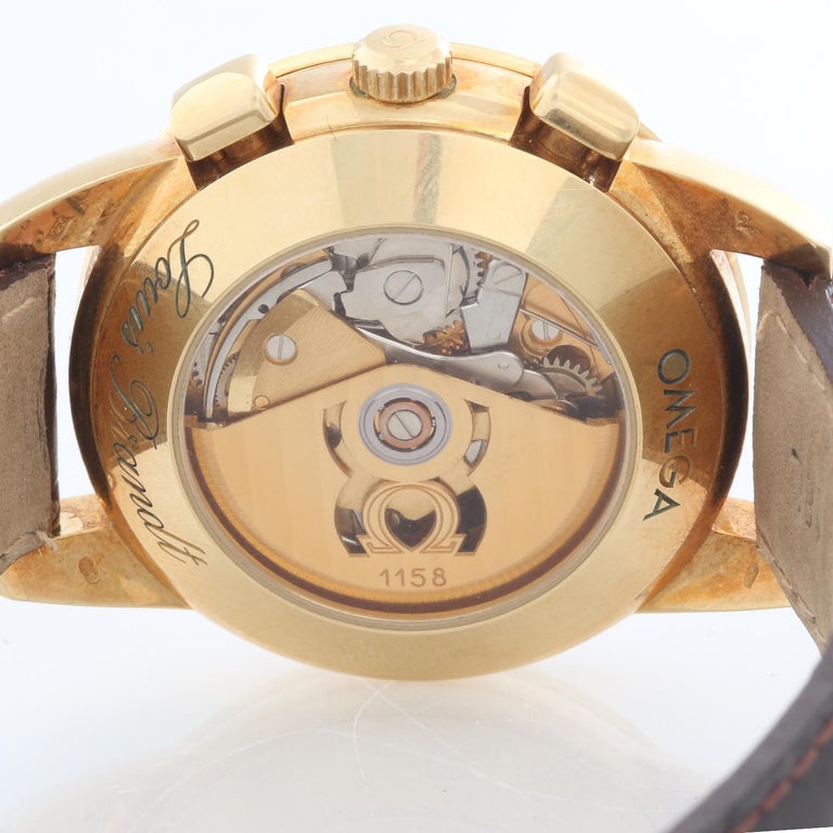 Omega Louis Brandt II Chronograph 18 Karat Yellow Gold Watch at 1stDibs