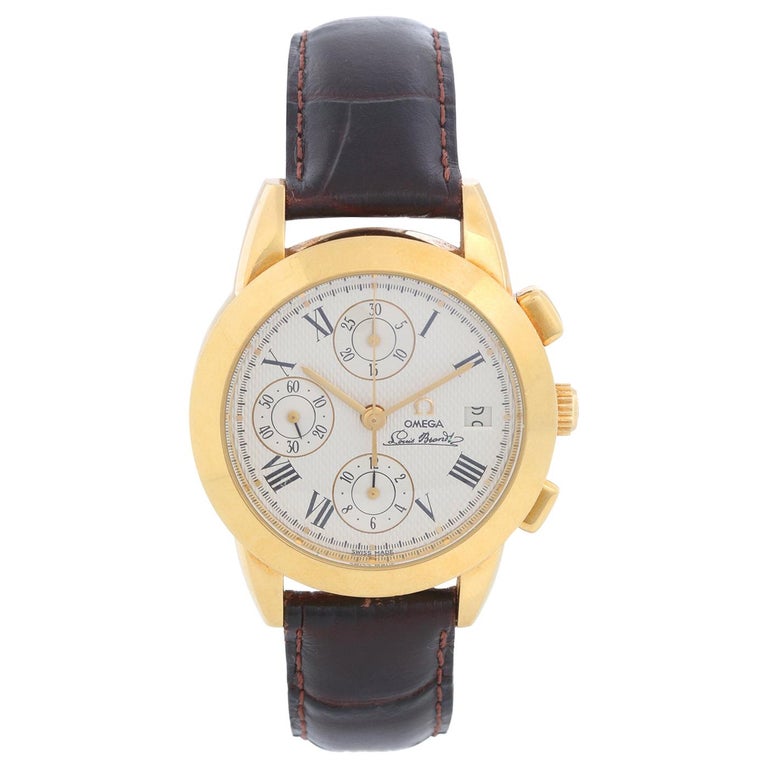 Omega Louis Brandt II Chronograph 18 Karat Yellow Gold Watch at 1stDibs