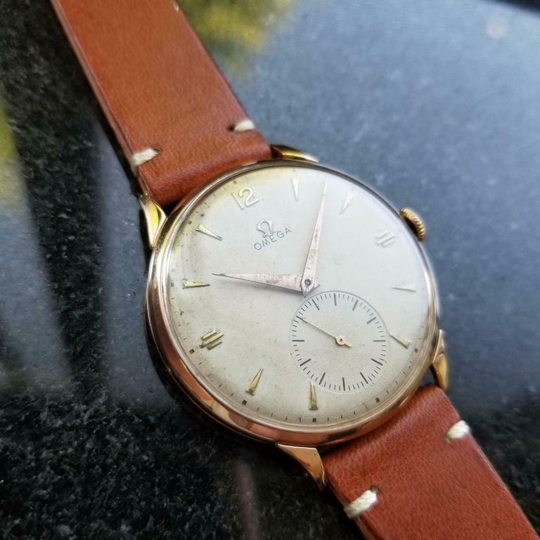Omega Men's 18K Rose Gold Cal.265 Dress Watch circa 1947 Swiss Vintage ...