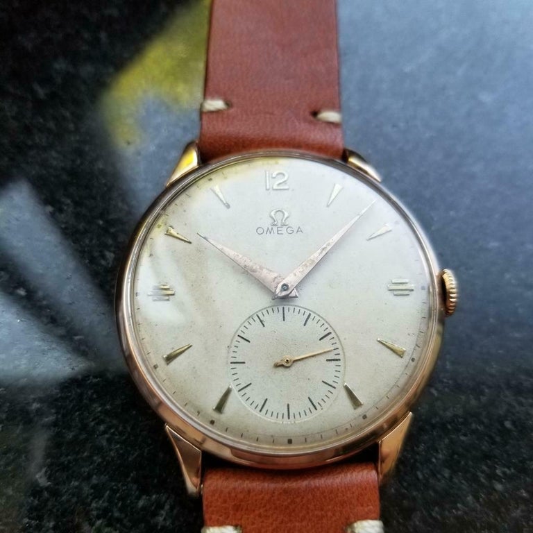 Omega Men's 18K Rose Gold Cal.265 Dress Watch circa 1947 Swiss Vintage ...